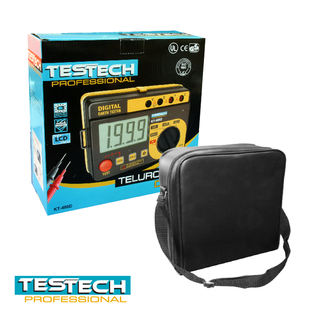 TELUROMETRO DIGITAL 2000 OHM TESTECH KT-480D – digitronik