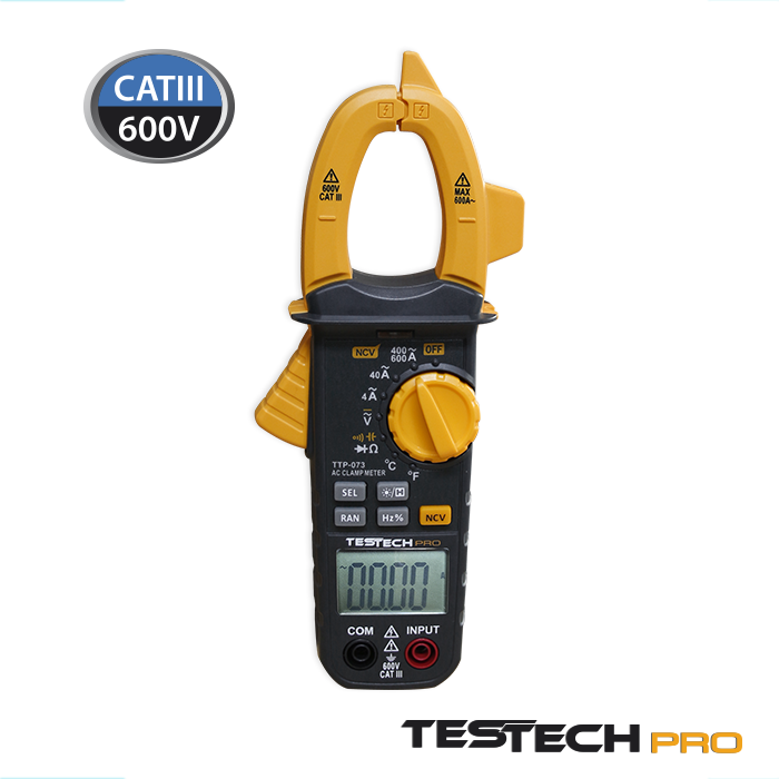 PINZA AMPERIMETRICA AC/DC TESTECH PRO CATIII 600V TTP-073 – digitronik