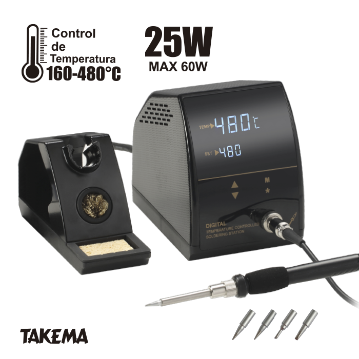 ESTACION PARA SOLDAR Y DESOLDAR 25-50W TAKEMA ZD-8961-A – digitronik